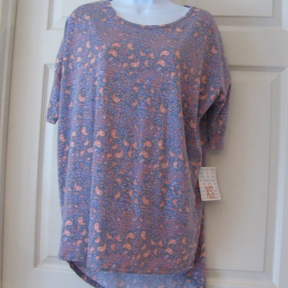 LuLaRoe | Tops | 25 Lularoe Irma Tunic Xs Nwt 36 Pink Purple Paisley ...